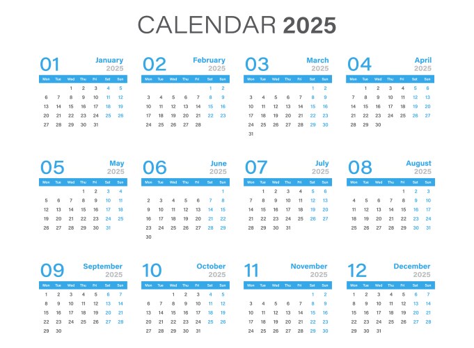 2025 Calendar Simple Vector Images (over 2,900)