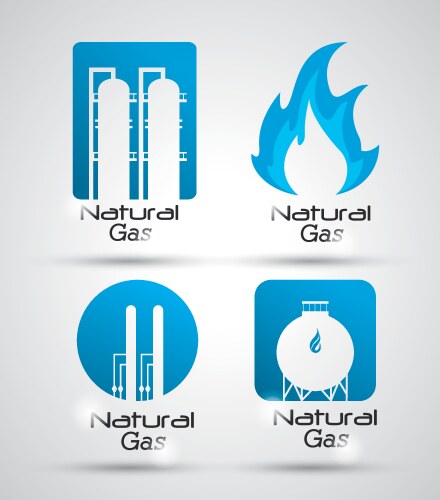 Natural gas refinery factory icon Royalty Free Vector Image