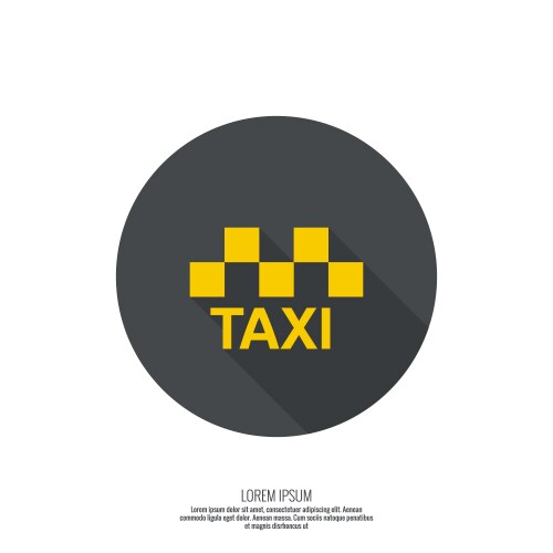 Flat taxi sign Royalty Free Vector Image - VectorStock