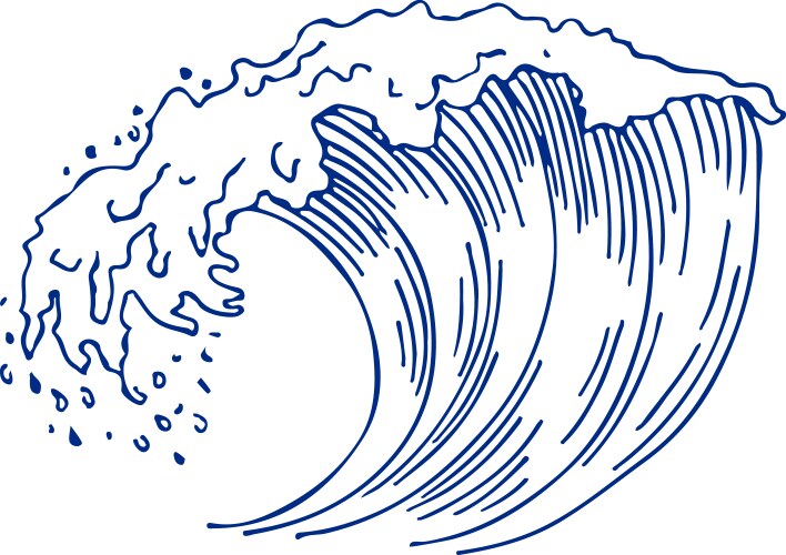 Ocean Wave Line Drawing Vector Images (over 10,000)