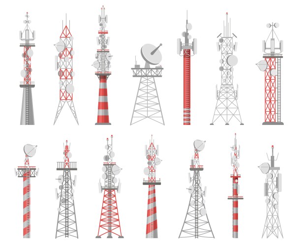 Cellular Tower Vector Images (over 4,300)