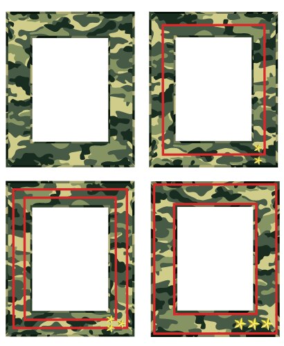 Camouflage photo frame Royalty Free Vector Image