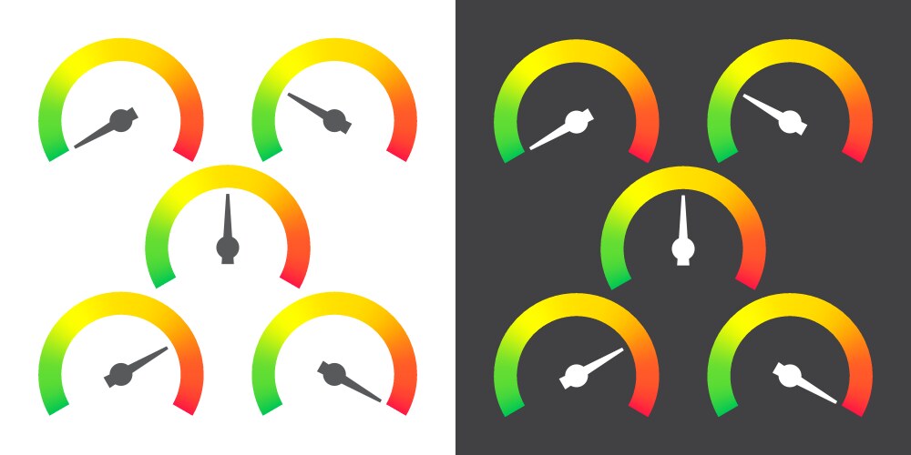 Meter signs infographic gauge element Royalty Free Vector