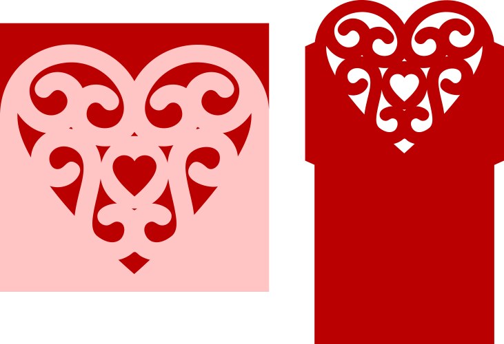 Laser cut template initial monogram letters Vector Image