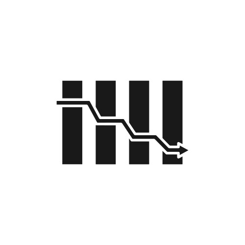 Attrition line icon isolated on white background Vector Image