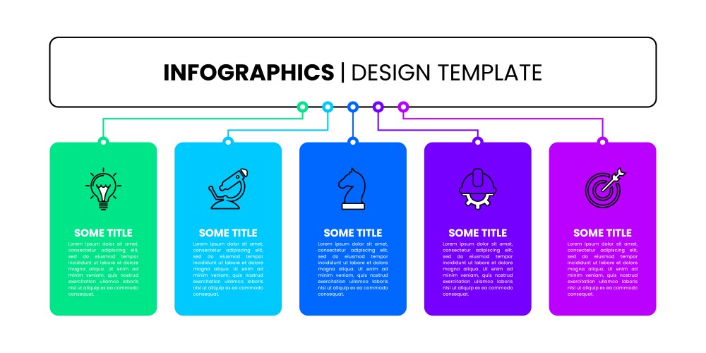 Infographic template with 5 options Royalty Free Vector