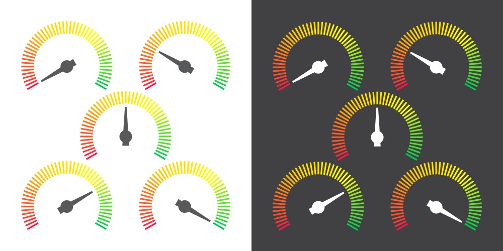 Meter signs infographic gauge element Royalty Free Vector