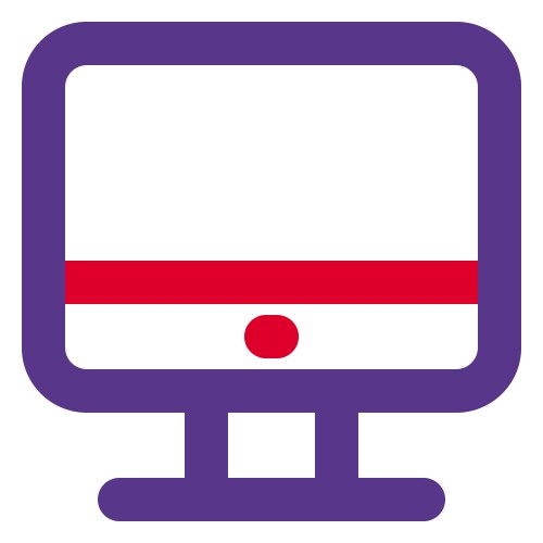 Monitor screen for computer operations Royalty Free Vector