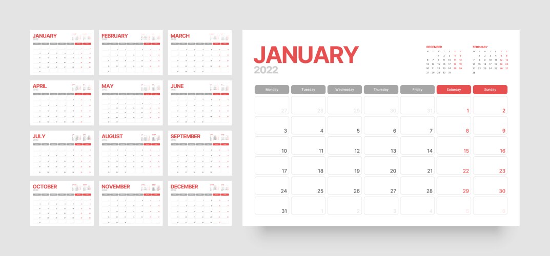 Simple 2023 year calendar Royalty Free Vector Image