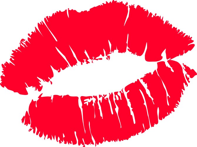 Red Lips Kiss Romance Royalty Free Vector Image