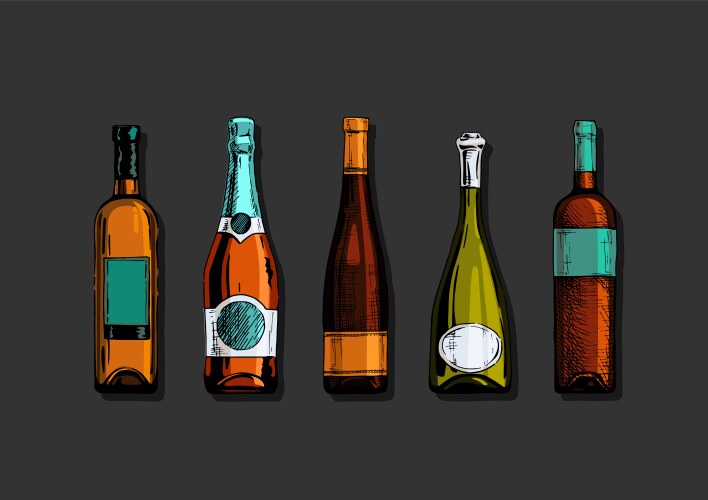 Wine bottle Royalty Free Vector Image - VectorStock