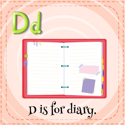 Font letter d Royalty Free Vector Image - VectorStock