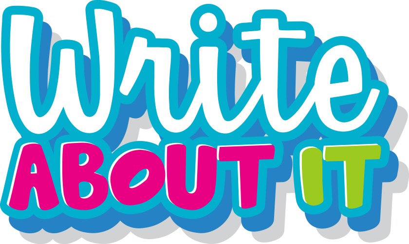 Font sticker design with grade two word Royalty Free Vector