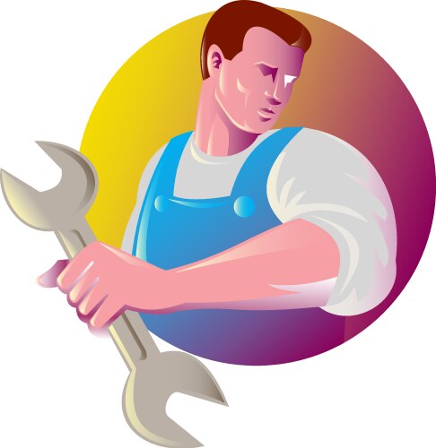 Spanner people Royalty Free Vector Image - VectorStock