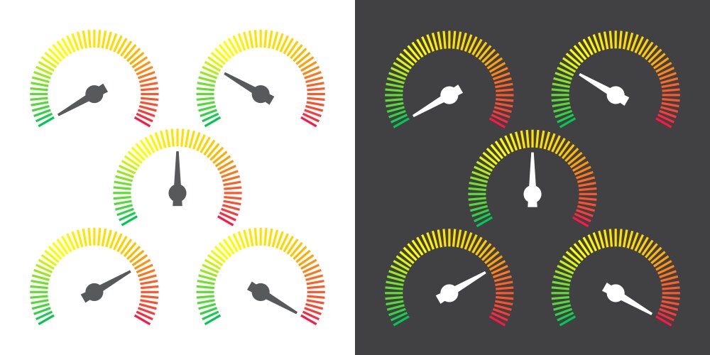 Meter signs infographic gauge element Royalty Free Vector