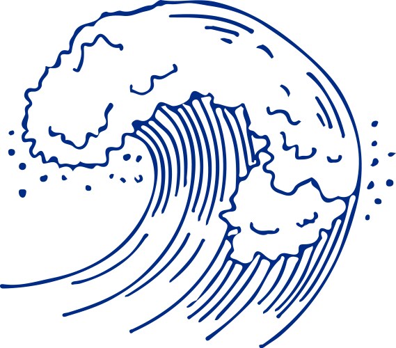Ocean Wave Line Drawing Vector Images (over 10,000)