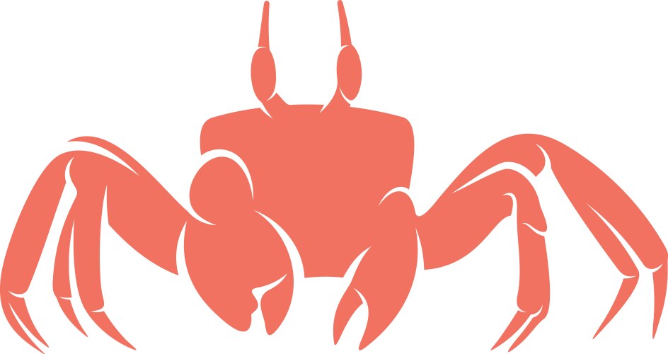 Crab logo design template silhouette Royalty Free Vector