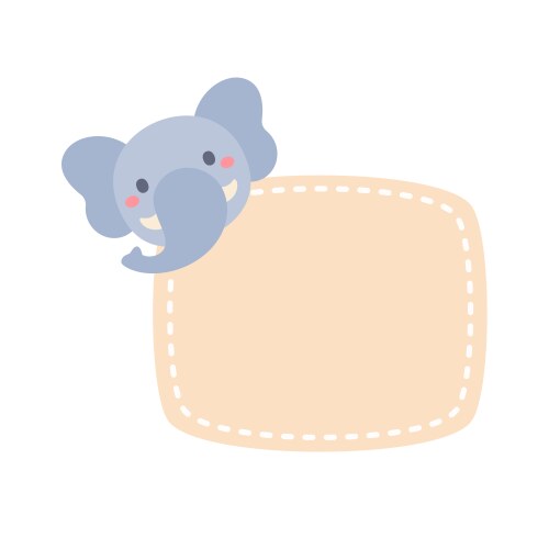 Cute wild animal cartoon text frame Royalty Free Vector