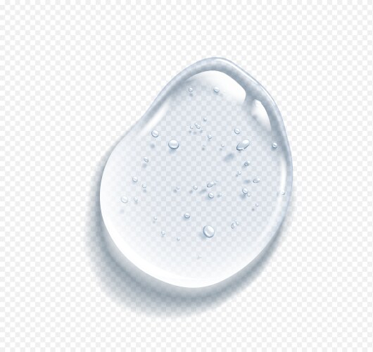 Hyaluronic acid drop with bubbles realistic Vector Image