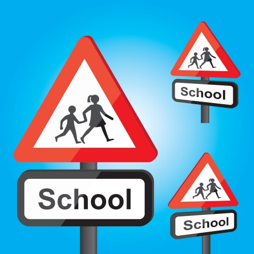 School Zone Sign Vector Images (over 1,600)