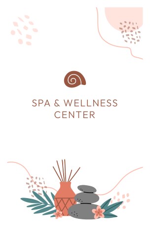 Wellness and spa template design Royalty Free Vector Image