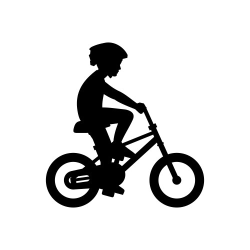 Boy riding bike Royalty Free Vector Image - VectorStock