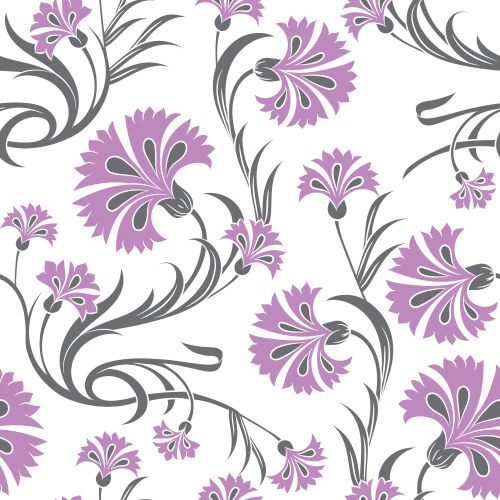 Victorian leaves seamless pattern Royalty Free Vector Image