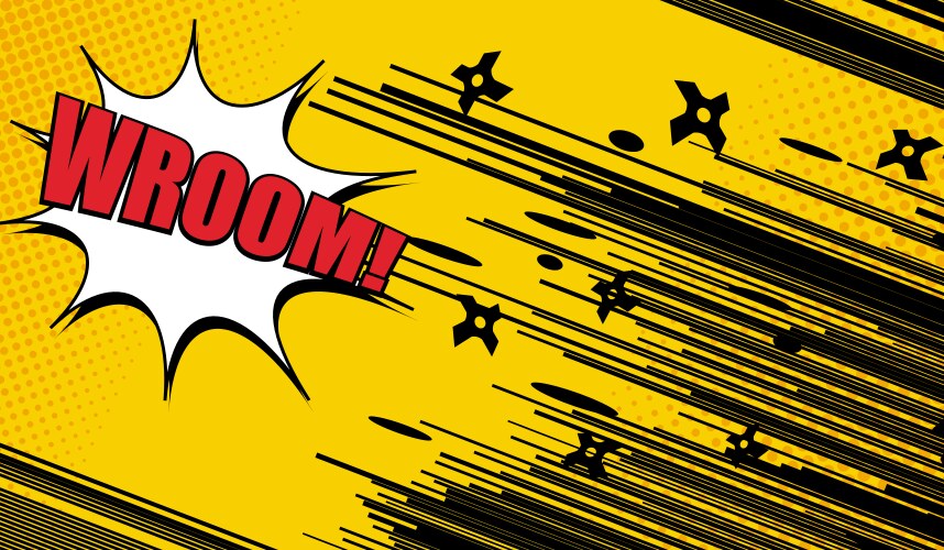 Comic dynamic template Royalty Free Vector Image