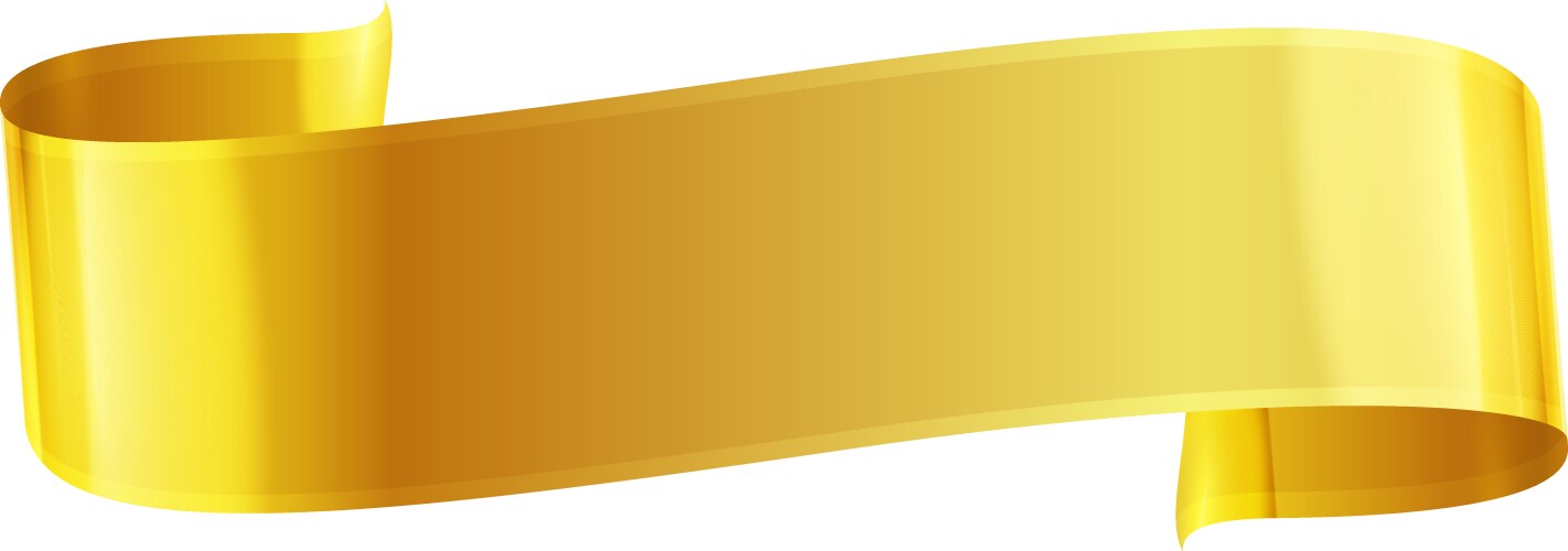 Golden realistic ribbon composition Royalty Free Vector