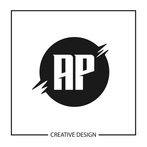Initial letter ap logo template design Royalty Free Vector