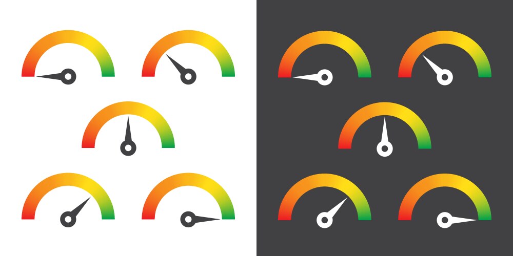 Meter signs infographic gauge element Royalty Free Vector