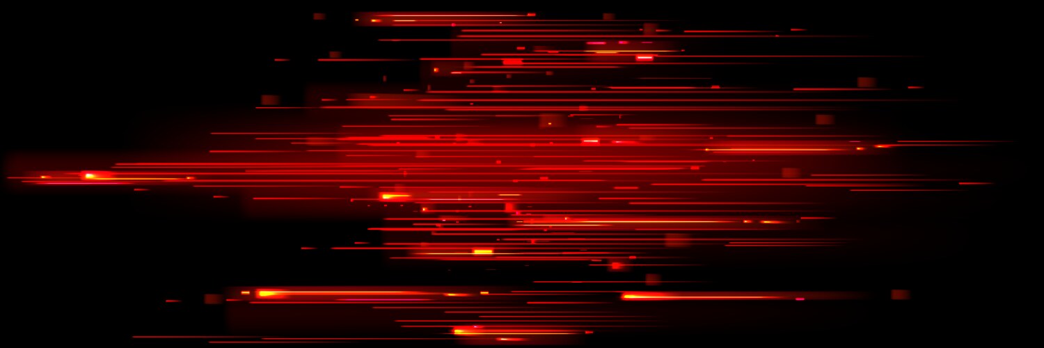 Red light lines on black background Royalty Free Vector