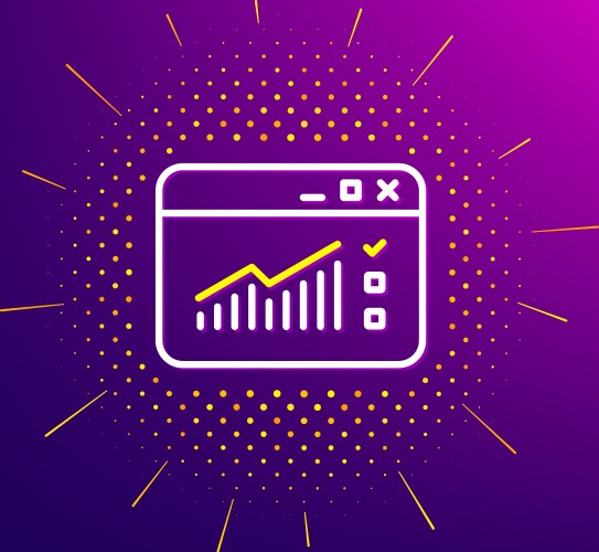 Checklist icon graph chart sign Royalty Free Vector Image