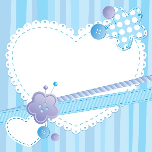 Ornate blue bubble frame Royalty Free Vector Image