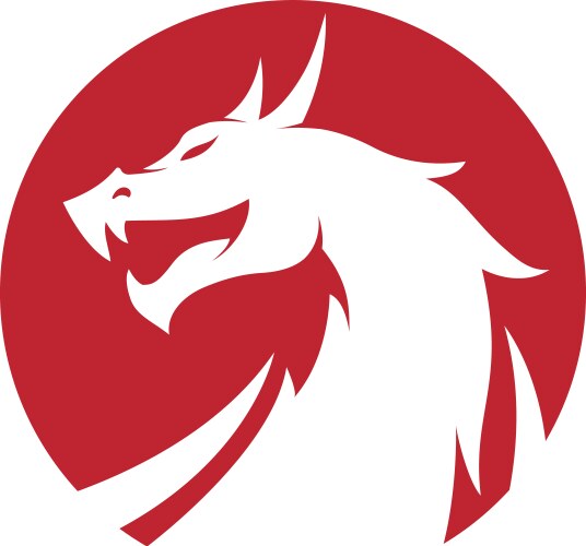 Dragon shield protection logo design mascot Vector Image