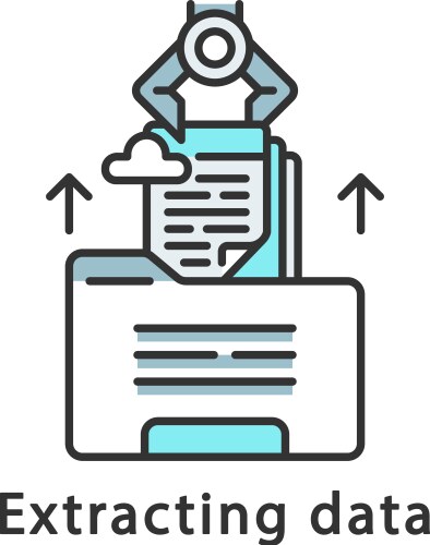 Data warehouse icon on white background Royalty Free Vector