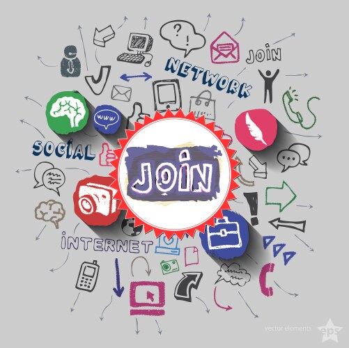 Trendy halftone collage of business concept Vector Image