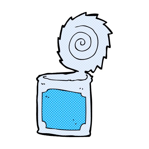 Comic cartoon old tin can Royalty Free Vector Image