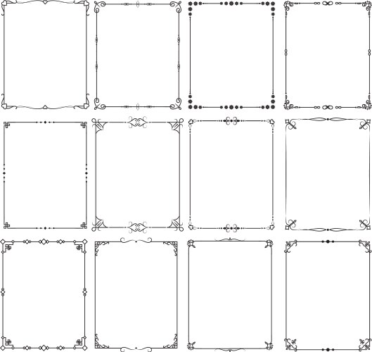 Decorative frames and borders Royalty Free Vector Image