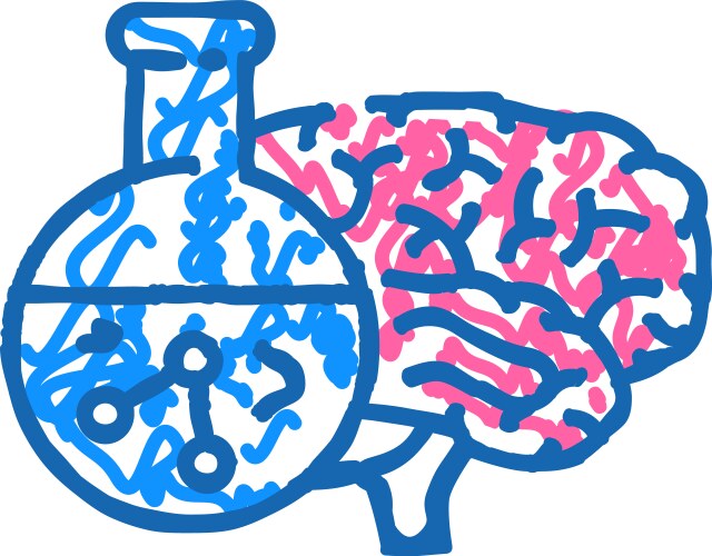 Human brain icon doodle Royalty Free Vector Image
