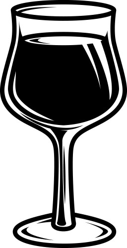 Cocktail in vintage monochrome style design Vector Image
