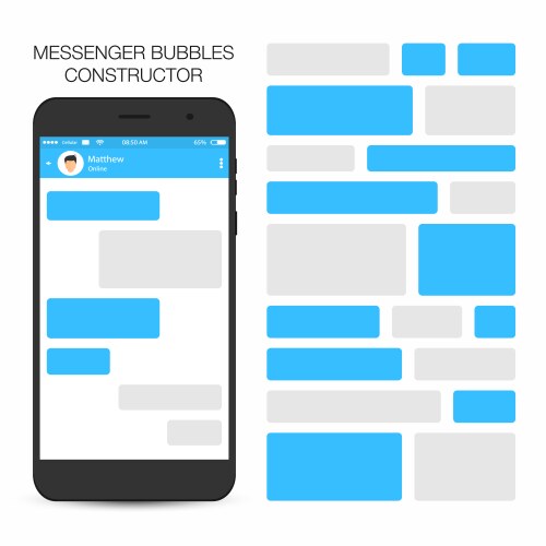 Messaging application isometric 3d concept Vector Image