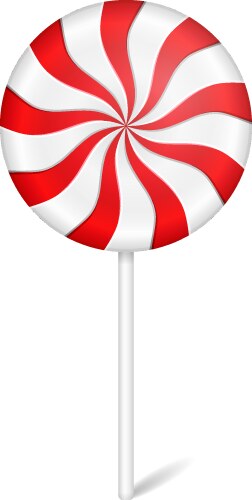 Rounded candy mint sweet christmas icon Royalty Free Vector