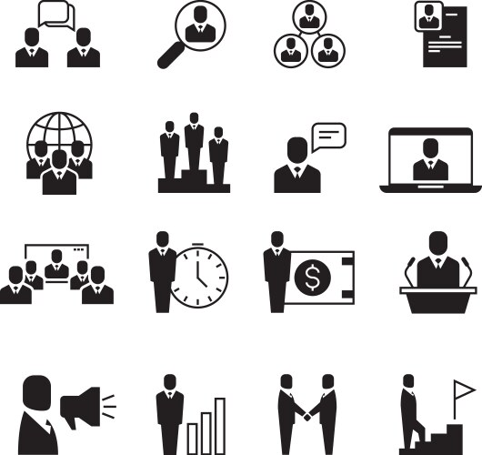 People group icons Royalty Free Vector Image - VectorStock