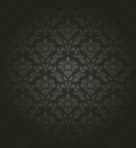 Dark damask floral background sophisticated black Vector Image