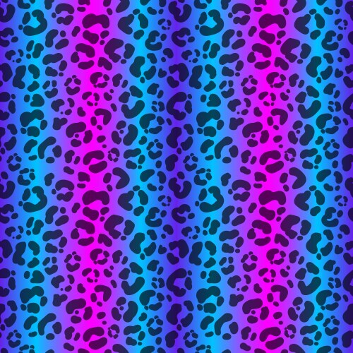 Leopard seamless print neon rainbow cheetah Vector Image