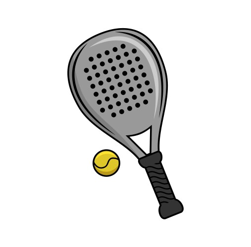 Padel player cartoon design Royalty Free Vector Image