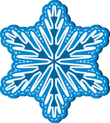 Simple black freehand icon of a snowflake Vector Image