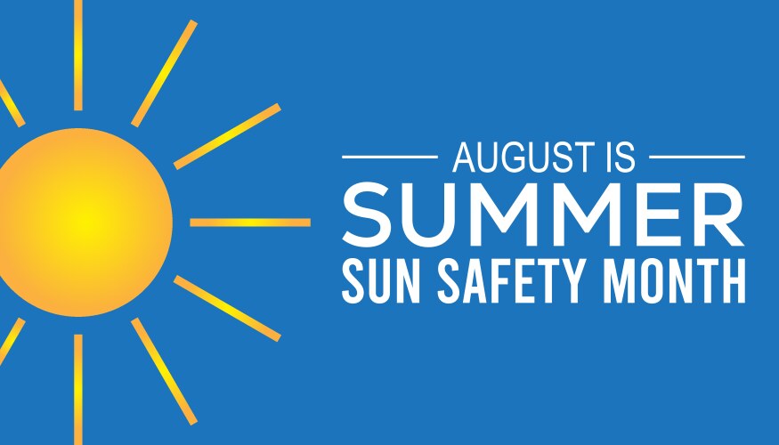 Summer sun safety month Royalty Free Vector Image