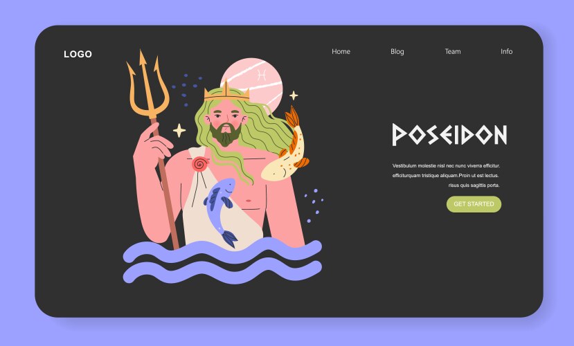 Ancient greek gods flat Royalty Free Vector Image